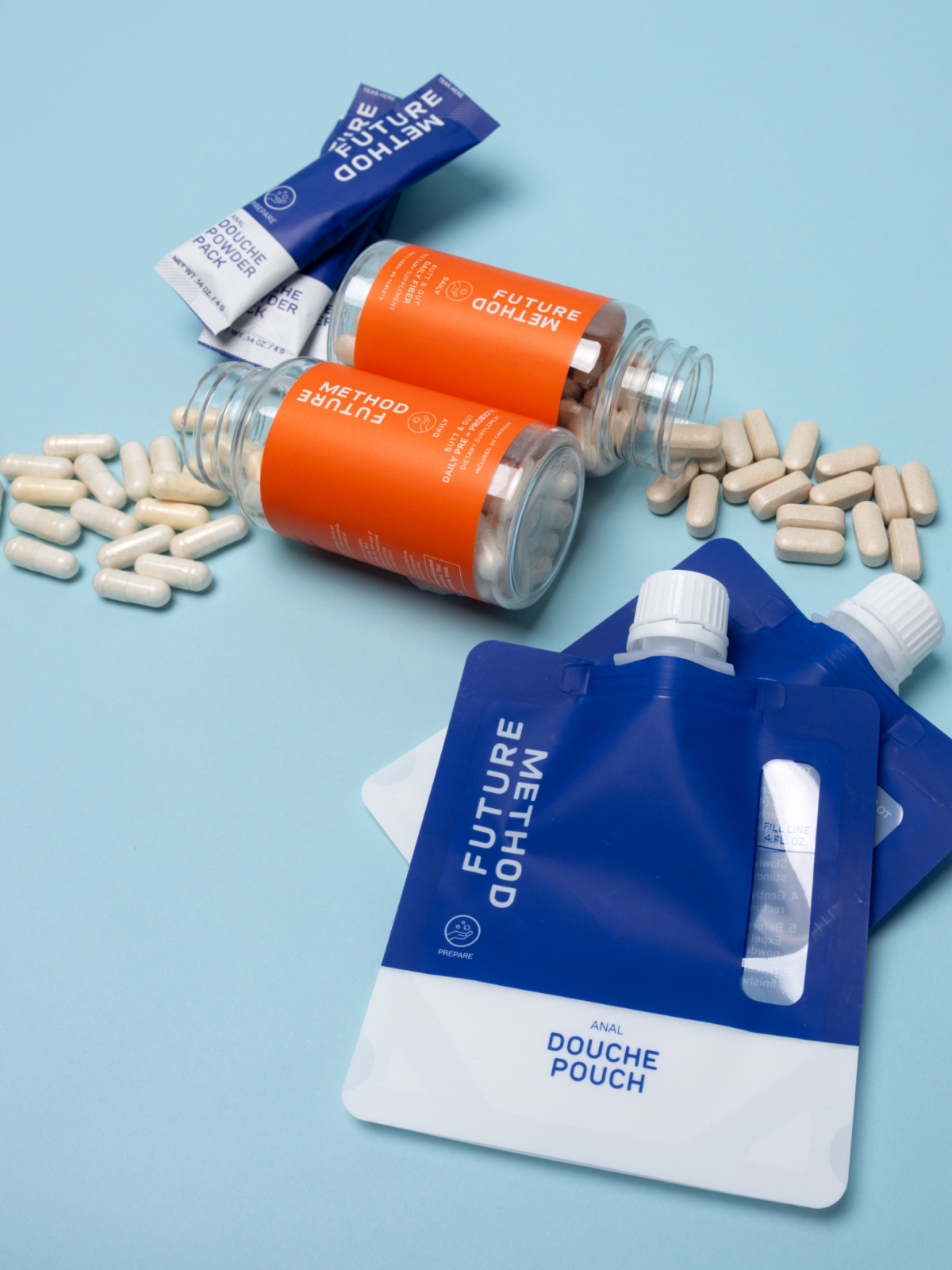 Anal Douche Kit, and Butt + Gut Daily Fiber and Pre & Probiotic Bundle